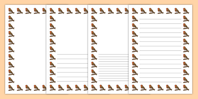 FREE! - Robin Landscape Page Borders- Landscape Page Borders - Page border