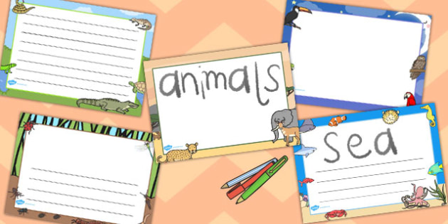 Animal Classes Page Borders Landscape (teacher made)