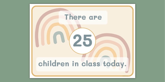 Children in Class Today Editable Poster (teacher made)