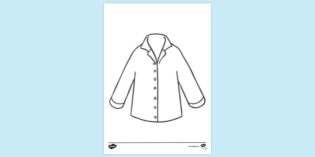 FREE! - Pyjama Top Colouring Sheet (Teacher-Made)