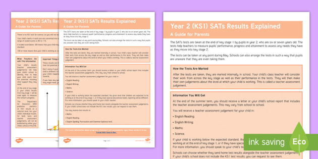 Year 2 (KS1) SATs Results Explained Guide for Parents