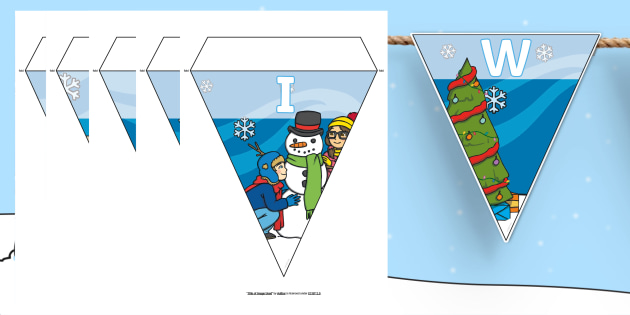 Winter Display Lettering Bunting (teacher made)