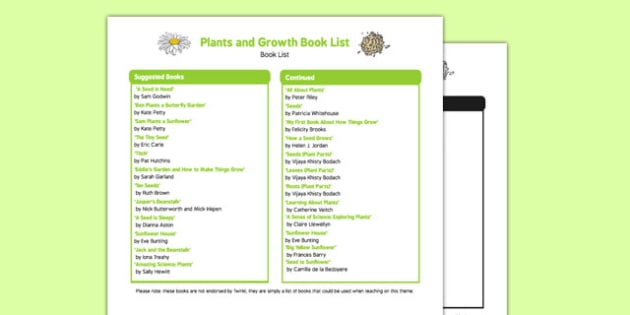 Books about Plants and Growth - EYFS ResourcesBooks about Plants and ...