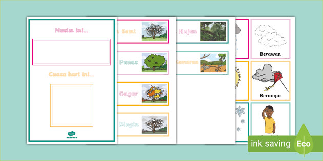 Weather and Seasons Calendar Indonesian