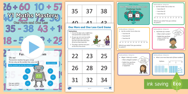 Year 1 One More and One Less Maths Mastery Bumper Pack