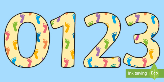 👉 Footprint A4 Display Numbers (teacher made)