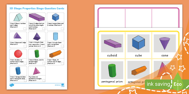 👉 3D Shapes Bingo (teacher made)