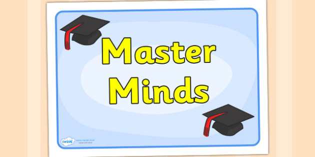 FREE! - 👉 Master Minds Group Sign (teacher made)