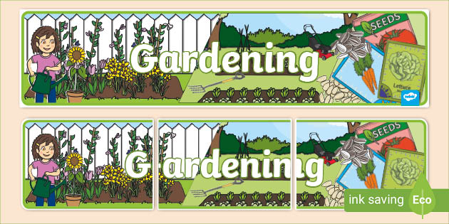 KS1 - Gardening - Display Banner (Teacher-Made)