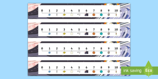 0-10 Number Line (Space) (teacher made)
