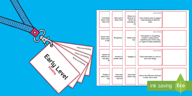 *NEW* CfE Early Level Reading Lanyard-Sized Benchmarks
