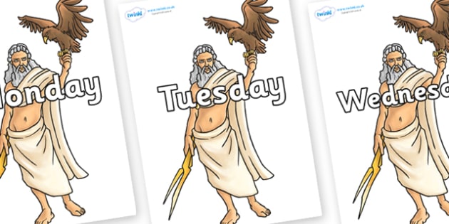 FREE! - Days of the Week on Zeus (teacher made)