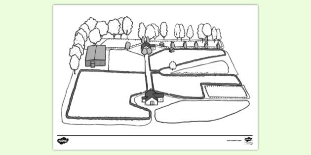 FREE! - Farm With 6 Fields Colouring | Colouring Sheets