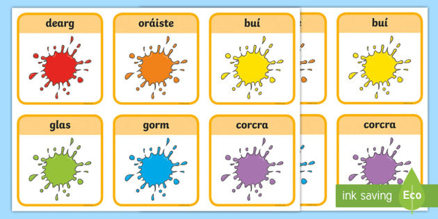 Luaschártaí: Dathanna (teacher made)