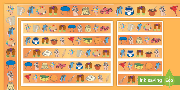 Messy Play Area Display Borders (teacher made)