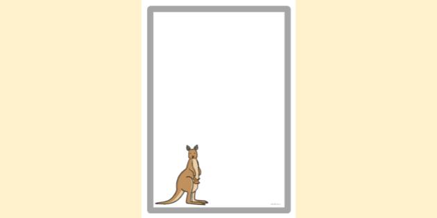 FREE! - Simple Blank Kangaroo Border | Page Borders | Twinkl