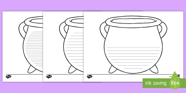 Cauldron Themed Shape Writing Worksheet - Editable Halloween Cauldrons (A4)