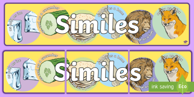 Similes Display Banner (teacher made)
