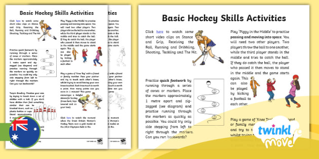 Hockey Games for PE at home - Twinkl Move - KS2