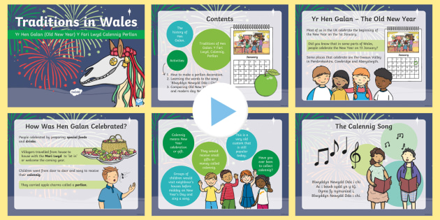 Traditions in Wales The Old New Year/Hen Galan PowerPoint