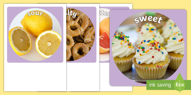 Sensory Words (Taste) Display Photo Cut-Outs (teacher made)