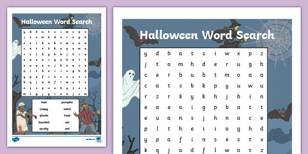 Spot The Difference Halloween Worksheet