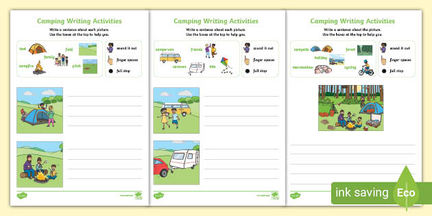 Camping Early Writing Activities (teacher made)
