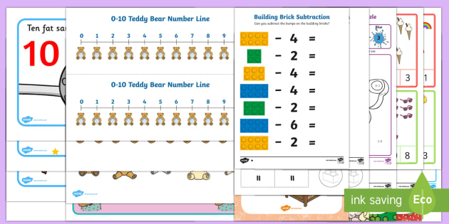 Subtraction Worksheets Eyfs Train Single Digit Subtraction Worksheets