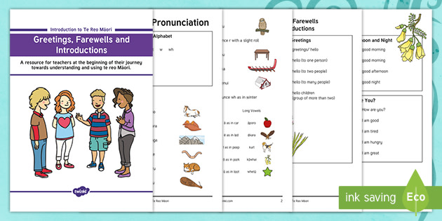 Māori Introductions and Farewells Booklet - NZ Resource