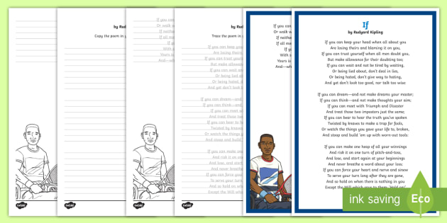 If Handwriting Poem Activity Pack- English, handwriting ,Australia, poem,