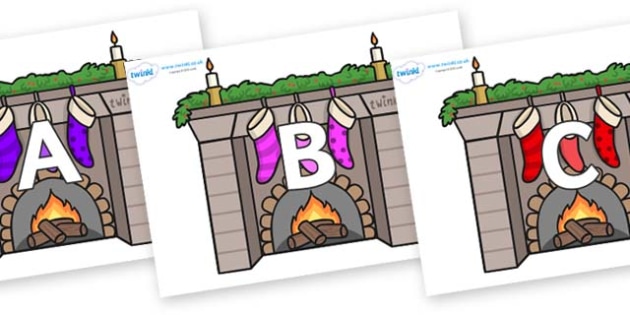 FREE! - A-Z Alphabet on Fireplaces (teacher made)