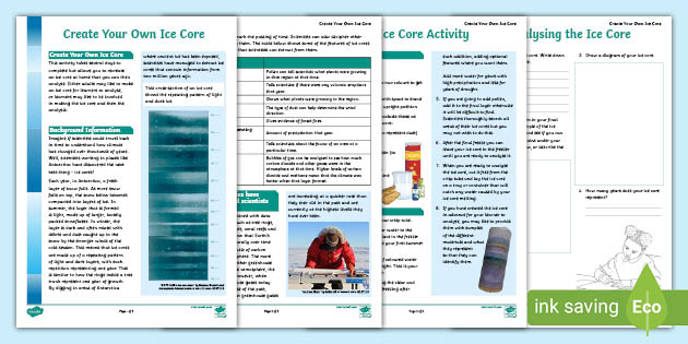 Create Your Own Ice Core (teacher made)