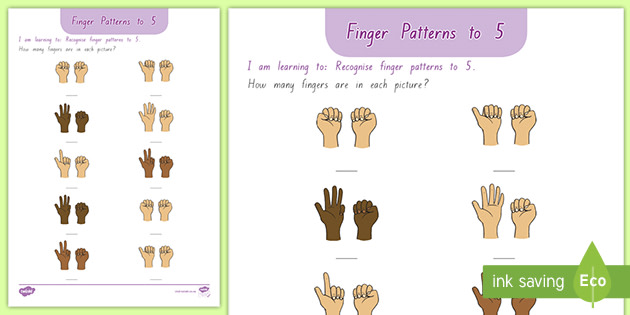 Finger Patterns to 5 (teacher made)
