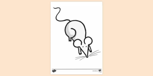 FREE! - Running Little Mouse Colouring Sheet | Colouring Sheets