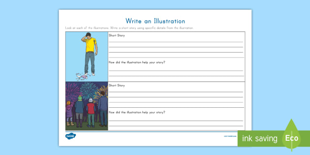Write an Illustration Worksheet / Worksheet (teacher made)
