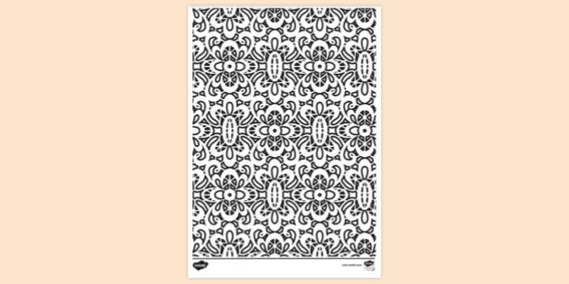 FREE! - Lace Edging Colouring Sheet | Colouring Sheets