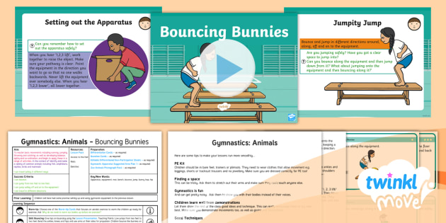 Twinkl Move - Y1 Gymnastics: Animals Lesson 2 - Bouncing Bunnies