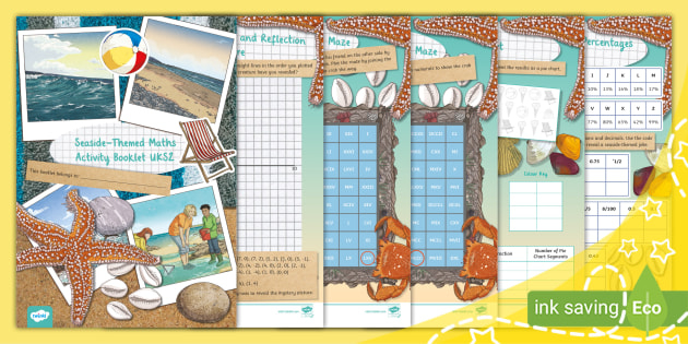 Seaside-Themed Maths Activity Booklet UKS2 (Ages 9 - 11)
