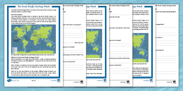 Ocean Pollution UKS2 Non-Fiction Reading Comprehension