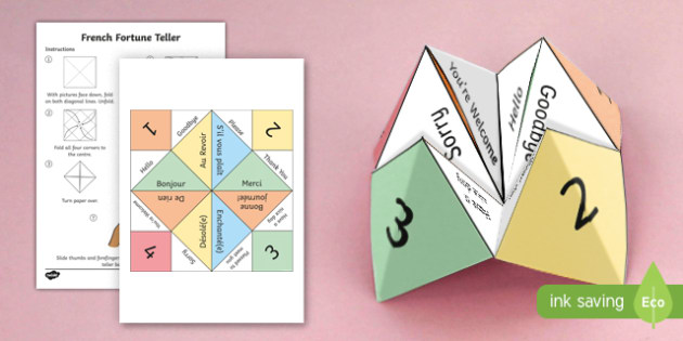 French Fortune Teller Activity (teacher made)