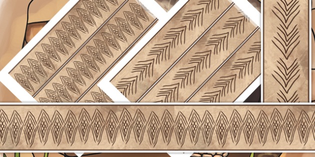 Stone Age Themed Border Pieces