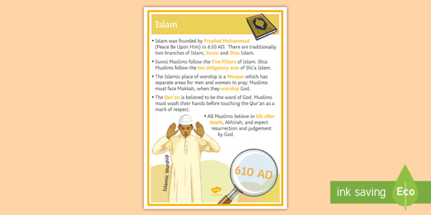 * NEW * Humanities Display (Religious Studies): Islam A4 Display Poster