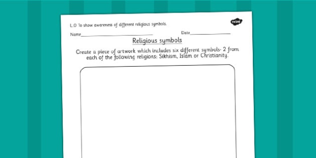 Religious Symbols and Beliefs Artwork Designing Activity - RE