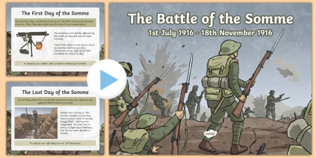 Battle of the Somme PowerPoint (teacher made)