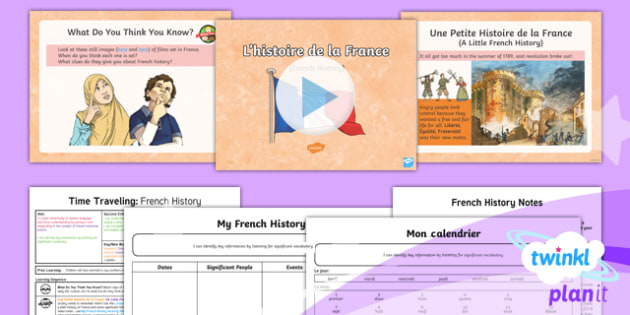 French: Time Travelling: French History Year 5 Lesson Pack 3