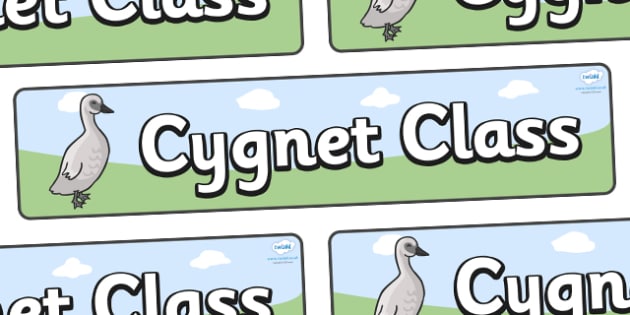 Cygnet Themed Classroom Display Banner