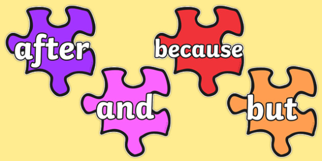 FREE! - Conjunctions on Jigsaw Pieces (teacher made)