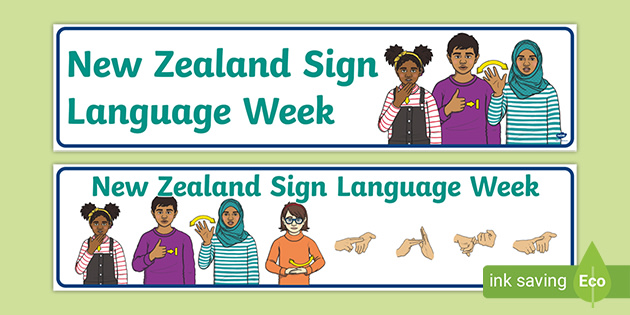 New Zealand Sign Language Week Display Banners Pack