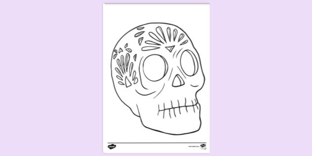 FREE! - Cute Skull Colouring | Colouring Sheets