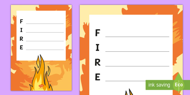 Pentecost: Fire Acrostic Poem (teacher made)